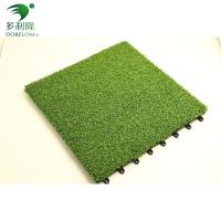 China Double PP NET PU Backing Artificial Turf Tile for Eco-Friendly and Durable Landscaping for sale