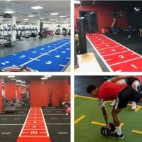 China 15 mm Pile Height Gym Sled Flooring with Sports Artificial Grass and Customized Logo for sale