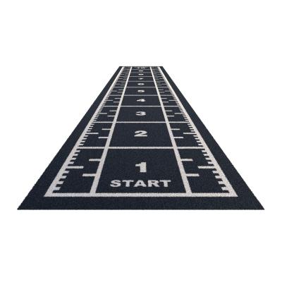 China High Density 63000 stitches/m2 Gym Flooring Turf with Pull Sled and Meter Marked Design for sale