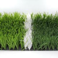 China Football Field W Shape Bi-Colors UV Resistant PE Monofilament Artificial Grass Turf for sale