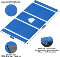 China Baseball Synthetic Turf Red Batting Mat 12' X 6' for Residential Hitting Practice Pad for sale