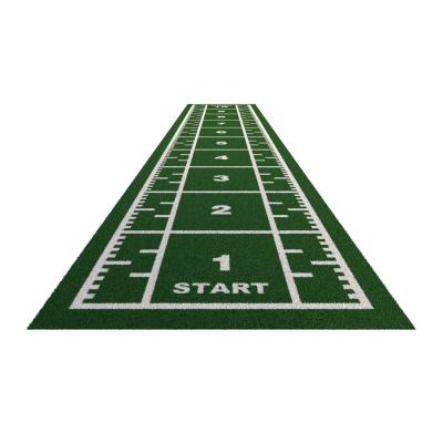 China Private Gym Green Artificial Turf Simulation Lawn Track with Curly Yarn Pile Content for sale