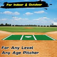 China Baseball Batting Mat for Indoor Outdoor Training 15mm Pile Height 3/16 Inch Gauge for sale