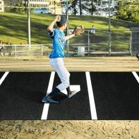 China Custom Portable Double PP NET PU Backing Baseball Hitting Mat for Home Plate Practice for sale