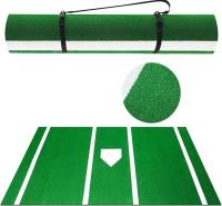 China Green/Blue/Red Baseball Hitting Mat 12' x 6' Pile height 15mm Indoor Outdoor Training for sale