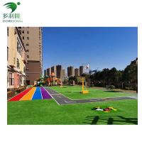 China Grey Red Blue Green Synthetic Turf for Tennis Playground and Gym Facility 13mm Height for sale