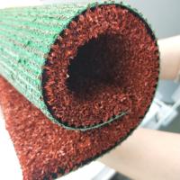 China 10mm-15mm Height Red Artificial Grass for Badminton Running Way and Track Sport Badminton for sale