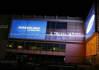 China Glass Advertising Led Display Screen / Transparent Video Screen 6000nit for sale