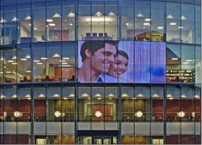 China semi-outdoor Advertising LED display Window Transparent Screen High Definition Commercial for sale