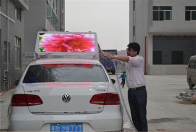 China Double Sides Advertising Taxi Top LED Display Full Color , P6 Led Taxi Roof Signs Waterproof for sale