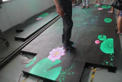 China P4.81 Indoor Floor LED Screen Interactive Dancing Advertising Easily Maintenance for sale