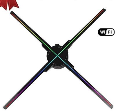 China 3D Fan Hologram Advertising DisplayLED 50CM WIFI 100V-240V Brightness 1600 Nits for sale