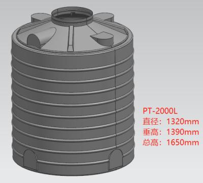 China 2000 Liters Roto Mould Water Tank 528 Gallon No Leakage for sale