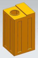 China 120 Liters Square Chemical Dosing Tank 32 Gallons for sale