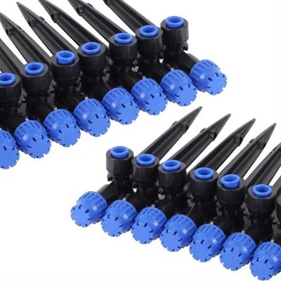 China Adjustable 360 Degree Water System Drippers For 1/4 Inch Tubing Quick Connect for sale
