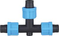 China Tee Drip Tape Fittings Irrigation Pipe Fittings Smooth Internal Surface for sale