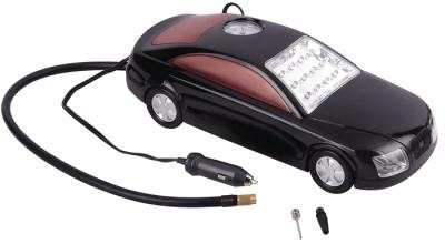China 3 in 1 Car Shape Fast Plastic Air Compressor DC12V With LED Light For Tire Inflation for sale
