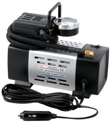 China Portable Metal Air Compressor 150PSI 12V Powerful Inflation With  2 Nozzle Adaptors for sale