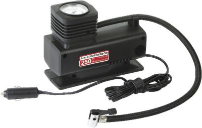 China Plastic Black Handy Along The Journey DC12V Car Air Compressor For Different Tires for sale