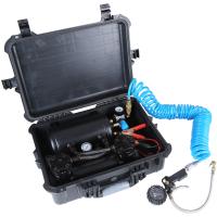 China Double Cylinder Heavy Duty DC12V Air Suspension Compressor With Air Tank for sale