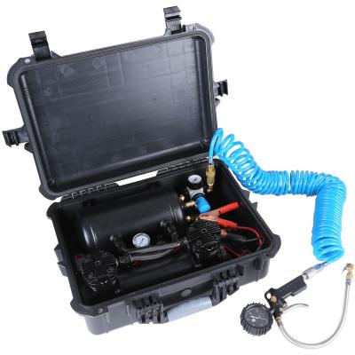 China Double cylinder compressor dual head air suspension compressor kit with air tank for car tire inflation heavy duty for sale