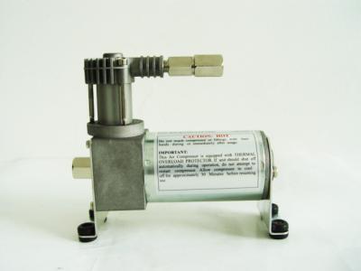 China Single 120psi Chrome Air Suspension Pump 12 Volt Stainless Lead Hose YURUI 6273R for sale