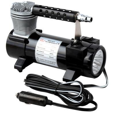 China Black Color Single Cylinder 150 PSI  Chrome Vehicle Air Compressors With Bag For Cars Inflation for sale