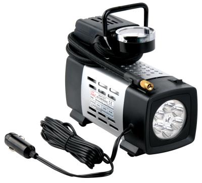 China 12V With light Black Metal Vehicle Air Compressor All Ride For Car Inflation Anti - Dust for sale