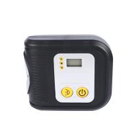 China Portable Plastic Car Air Compressor Digital Display Dc12v  Inflate Tire Pump With Lamp Cloth Bag for sale