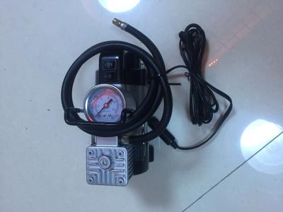 China Most Popular Single Small Air Compressor With Light For All Cars Sliver And Red for sale