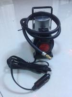 China Most Popular Single Small Air Compressor With Light For All Cars Sliver And Red for sale
