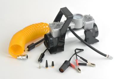 China Silver / Balck Metal 12v Heavy Duty Air Compressor With Bag No Light for sale