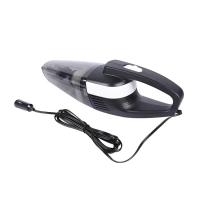 China DC12V Handheld Car Vacuum Cleaner With Cigarette Lighter LED Lamp Plastic Black for sale