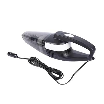 China DC12V Handheld Car Vacuum Cleaner With Cigarette Lighter LED Lamp Plastic Black for sale