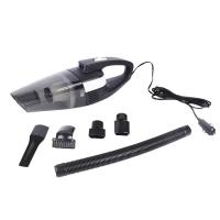 China DC12V Handheld Car Vacuum Cleaner With Cigarette Lighter LED Lamp Plastic Black for sale