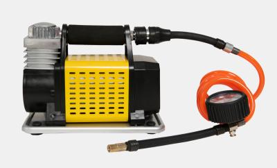 China Portable Car Tyre Inflator With Metal Pressure Gauge And Hose for sale