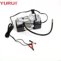 China Portable Metal Vehicle Double Cylinder Air Compressor With Gauge for sale