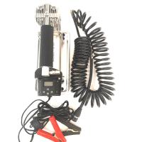 China Metal Car Air Compressor Crocodile Clip Single Cylinder Digital Display Car Inflation Air Pump for sale