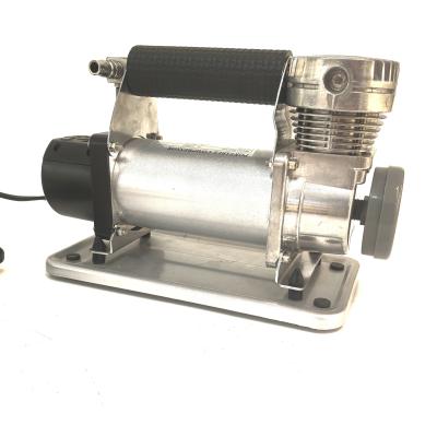 China Metal Single Cylinder Air Compressor Crocodile Clip Tire Inflator With Handle for sale