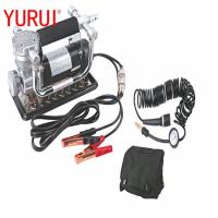 China Portable Chrome DC12v  Metal Tire Air Compressor With Crocodile Clip for sale