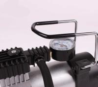 China Automotive 12 Volt Metal Air Compressor With Watch / Hand Shank Pump for sale