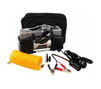 China Double Cylinder Metal Car Air Compressor DC12Volt With Pressure Gauge for sale