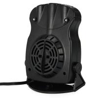 China Two Switch Portable Fan Heater 150w , Black Plastic Plug In Car Heater for sale