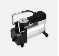 China 12v Metal Portable Air Compressor For Car Black Silver Color Single Cylinder for sale