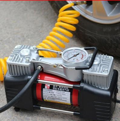 China High Pressure Hand Portable  Air Compressor  With Double Cylinder for car tire inflation for sale