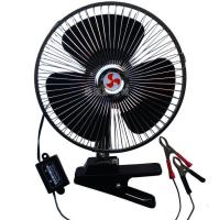China 12V / 24V Car Cooling Fan With Half Safety Metal Guard Long Working Life for sale