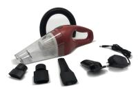 China Red ABS Battery Vacuum Cleaners / Car Interior Vacuum Cleaner Two Brushes for sale