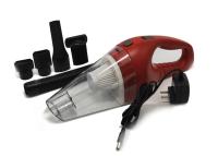 China Red ABS Battery Vacuum Cleaners / Car Interior Vacuum Cleaner Two Brushes for sale