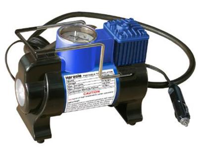 China Metal Portable Car Tire Air Compressor With Lamp And Handle For Tires Inflation for sale