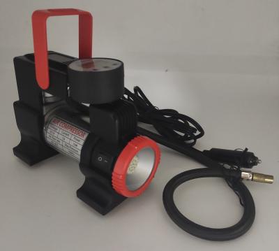 China DC12V LED Light Portable Metal Car Air Compressor With Digital Gauge for sale